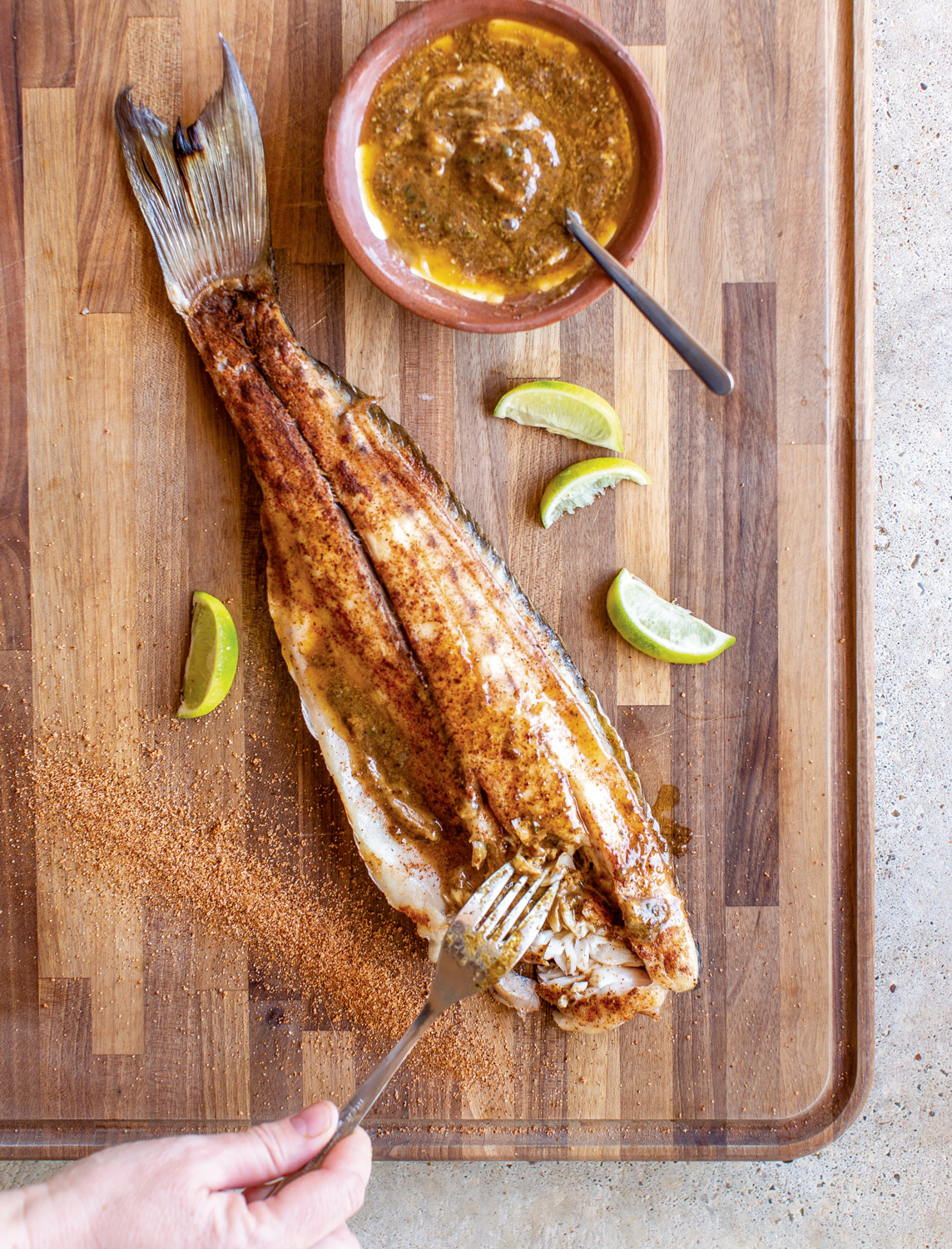 Redfish on the Half Shell with Nola BBQ Butter
